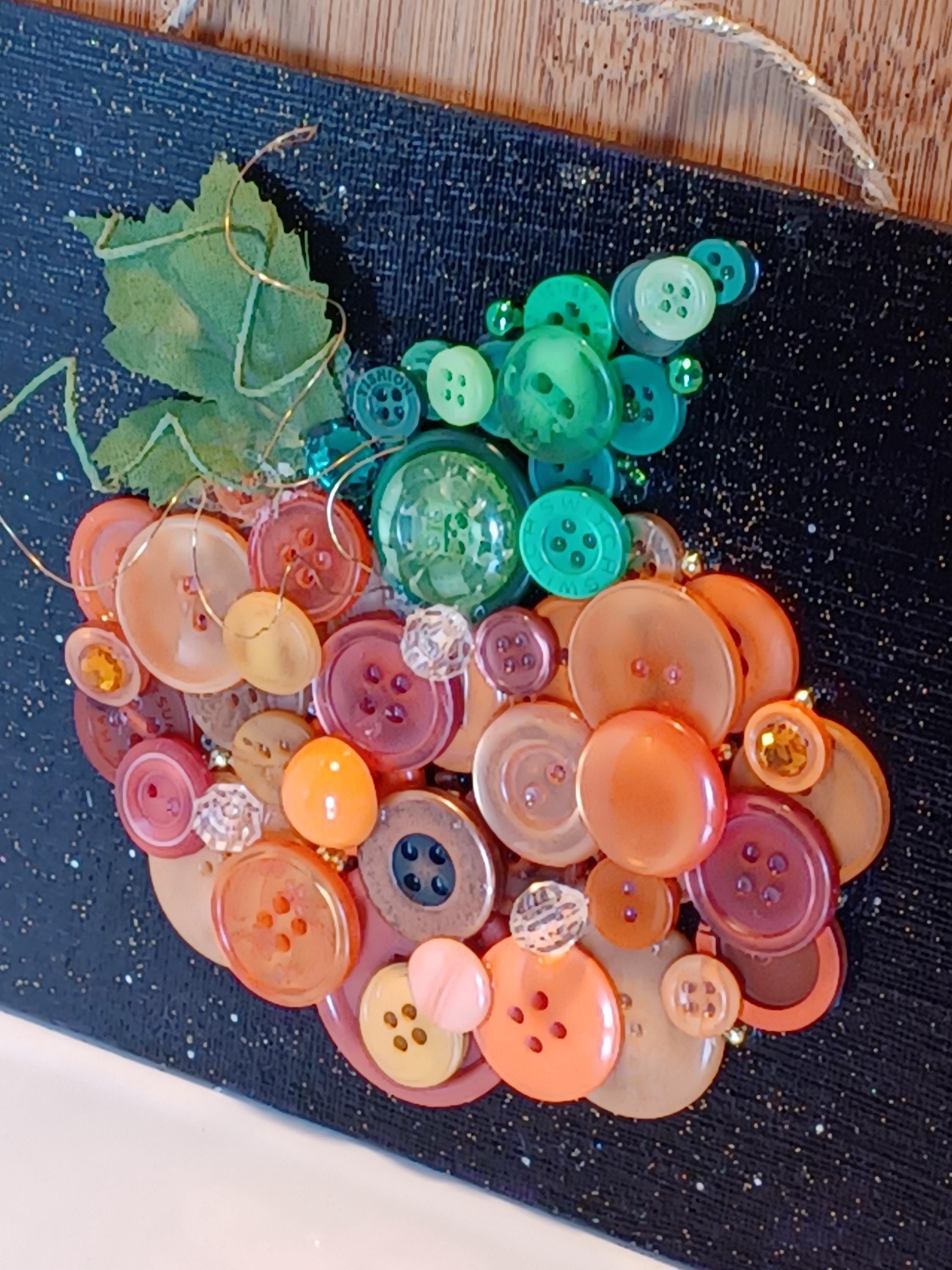 Autumn Pumpkin Button Art - Etsy