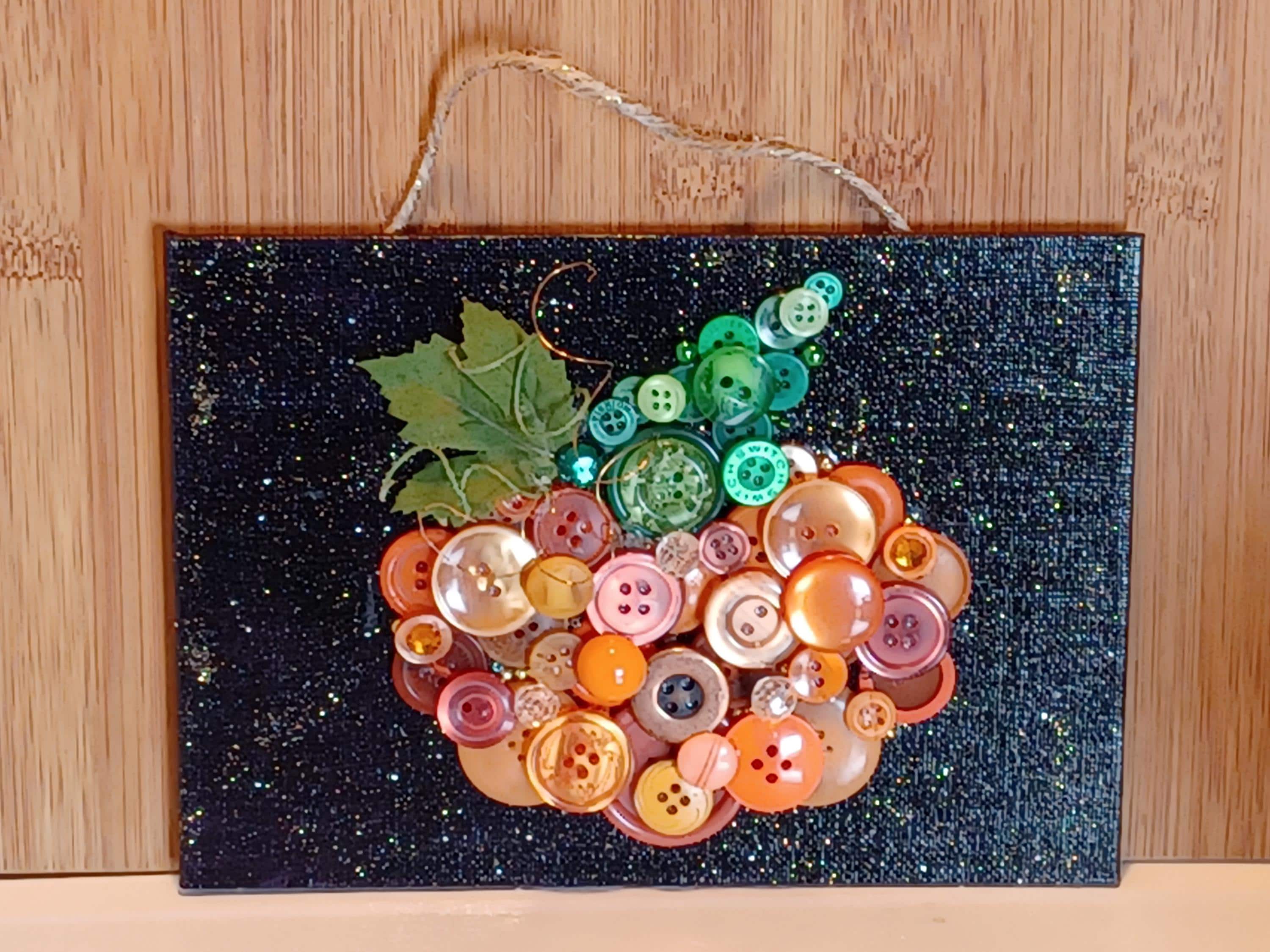 Autumn Pumpkin Button Art - Etsy