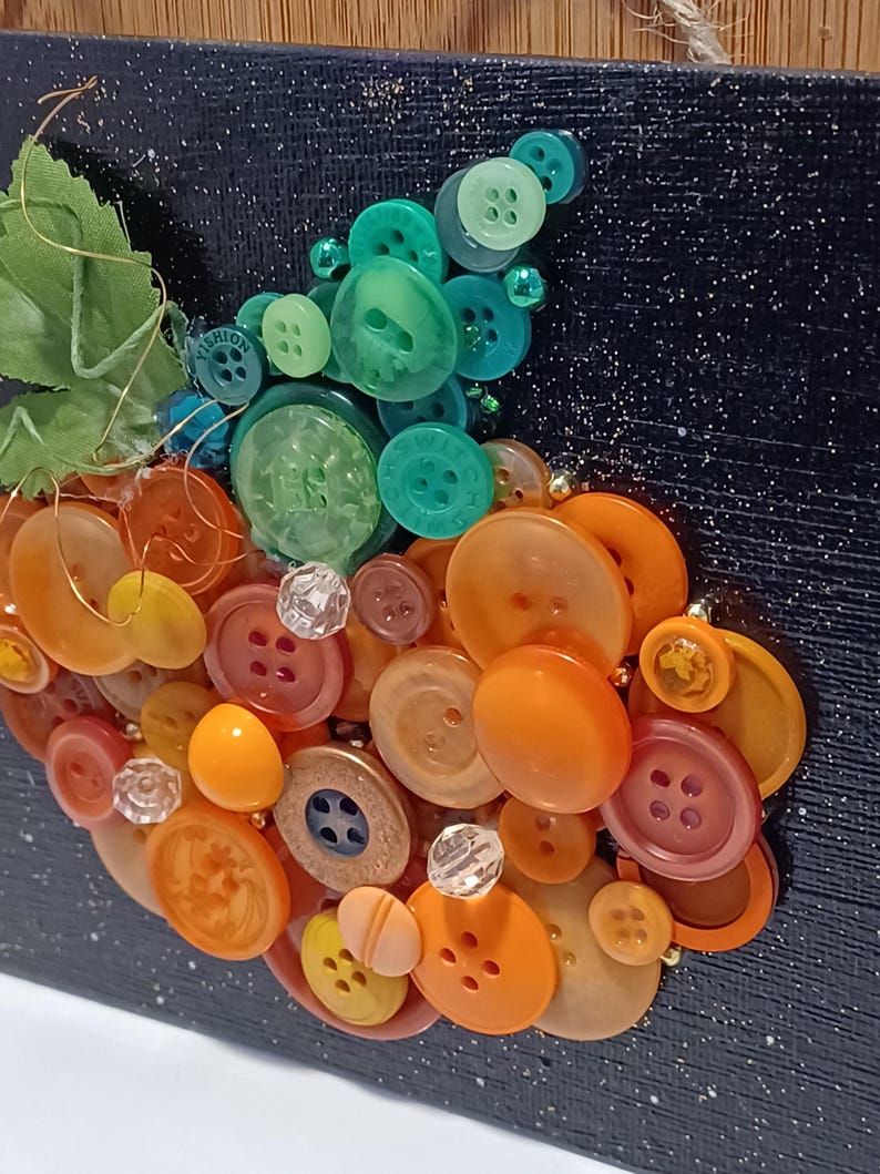 Autumn Pumpkin Button Art - Etsy