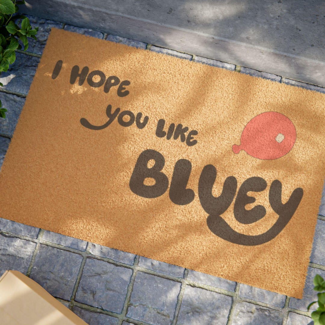 Bluey 'keepy Uppy' Inspired Doormat Fun Way to Let People Know You Are ...