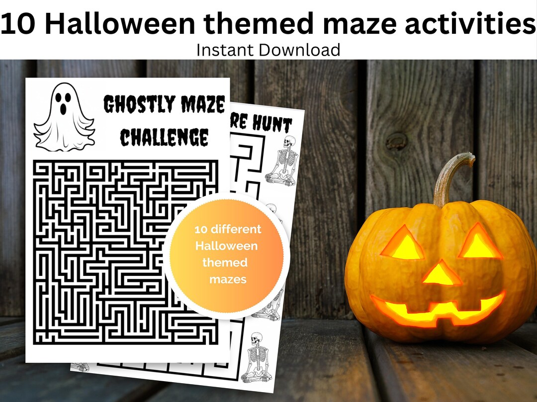 Fun Halloween Themed Maze Activities for Kids Halloween - Etsy
