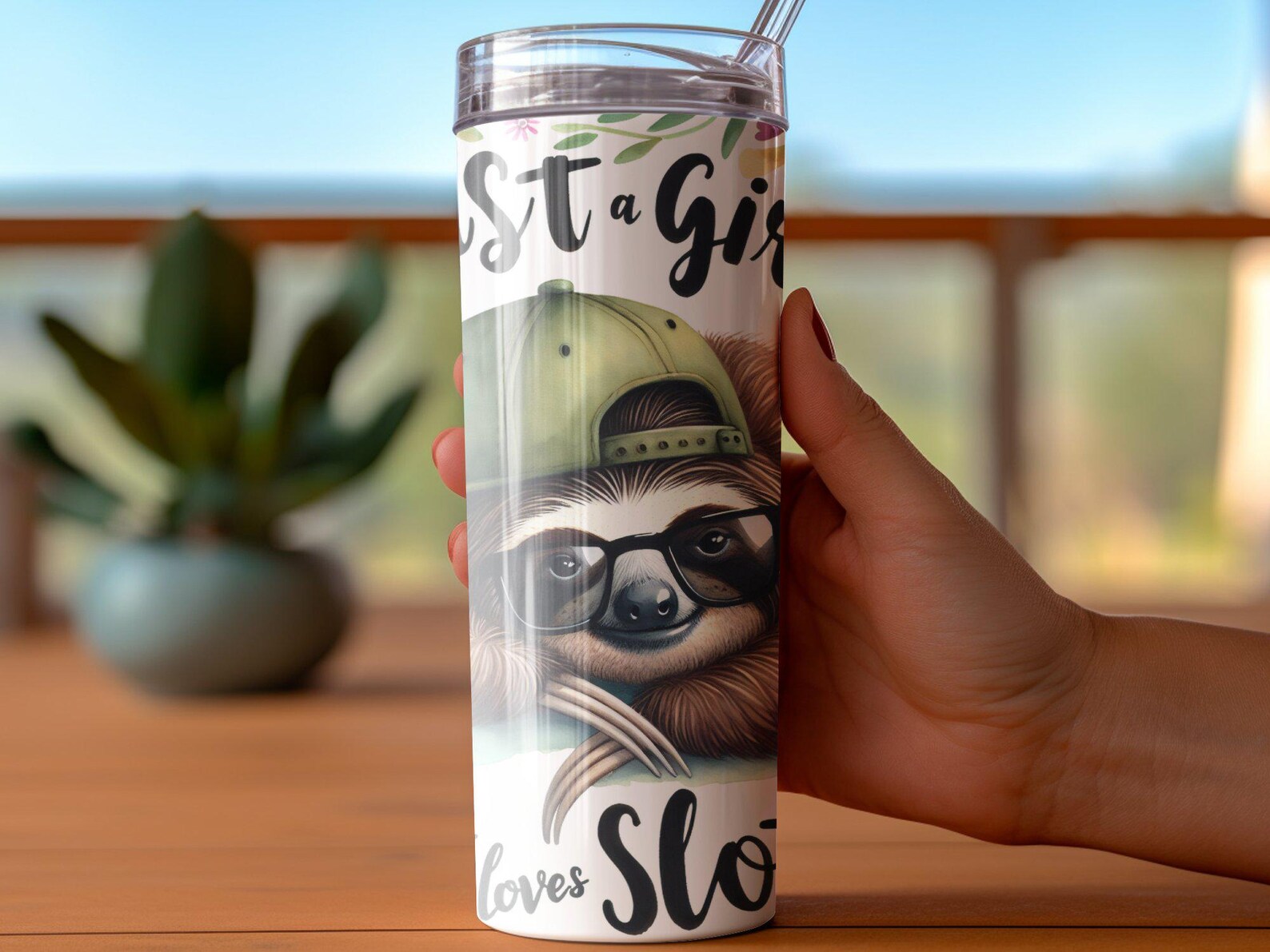 Just a Girl Who Loves Sloths Digital Digital PNG Download, Cute Sloth ...