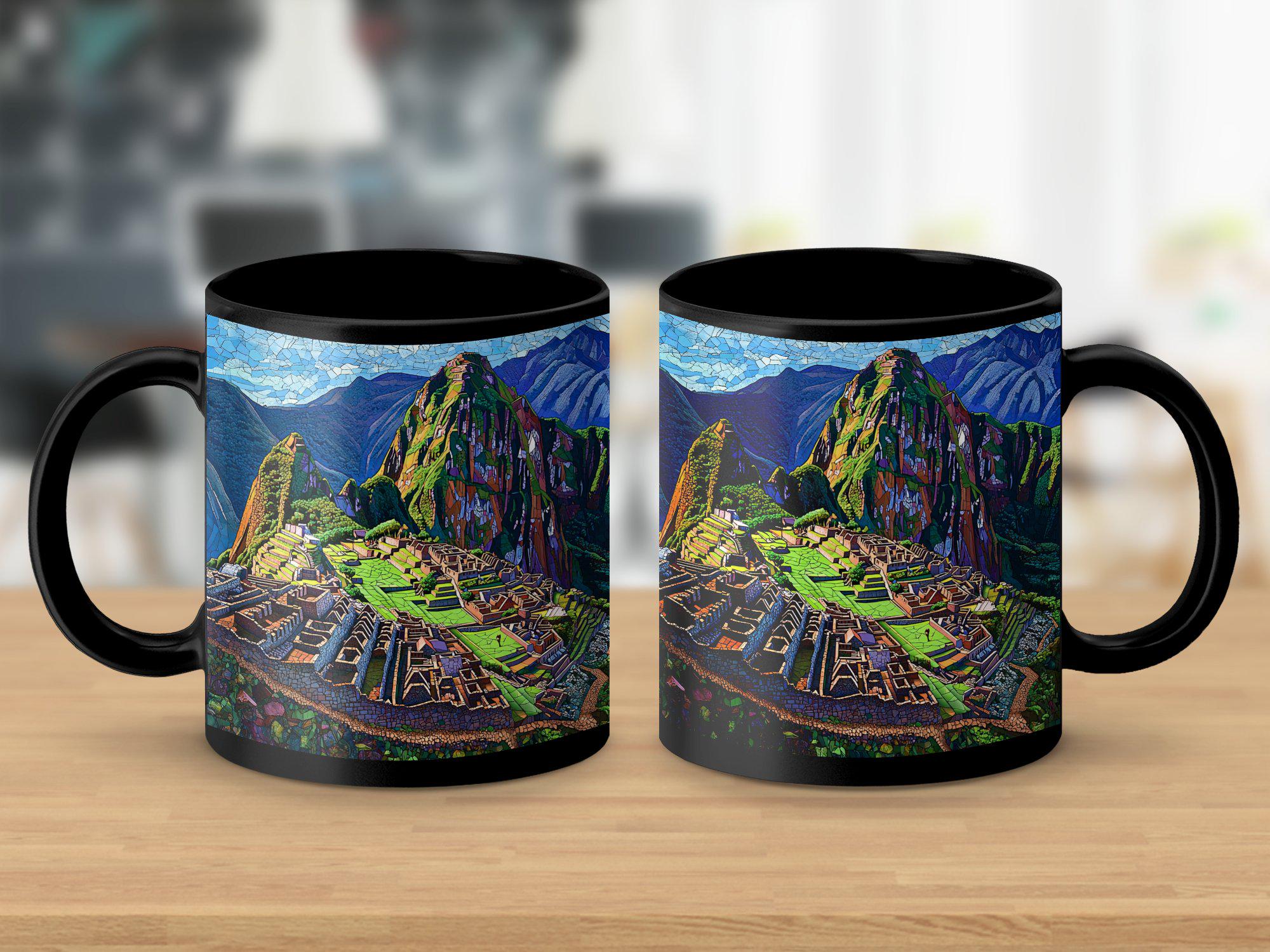Machu Picchu Mug, Colorful Peruvian Mountains Mug, Travel Souvenir Mug ...
