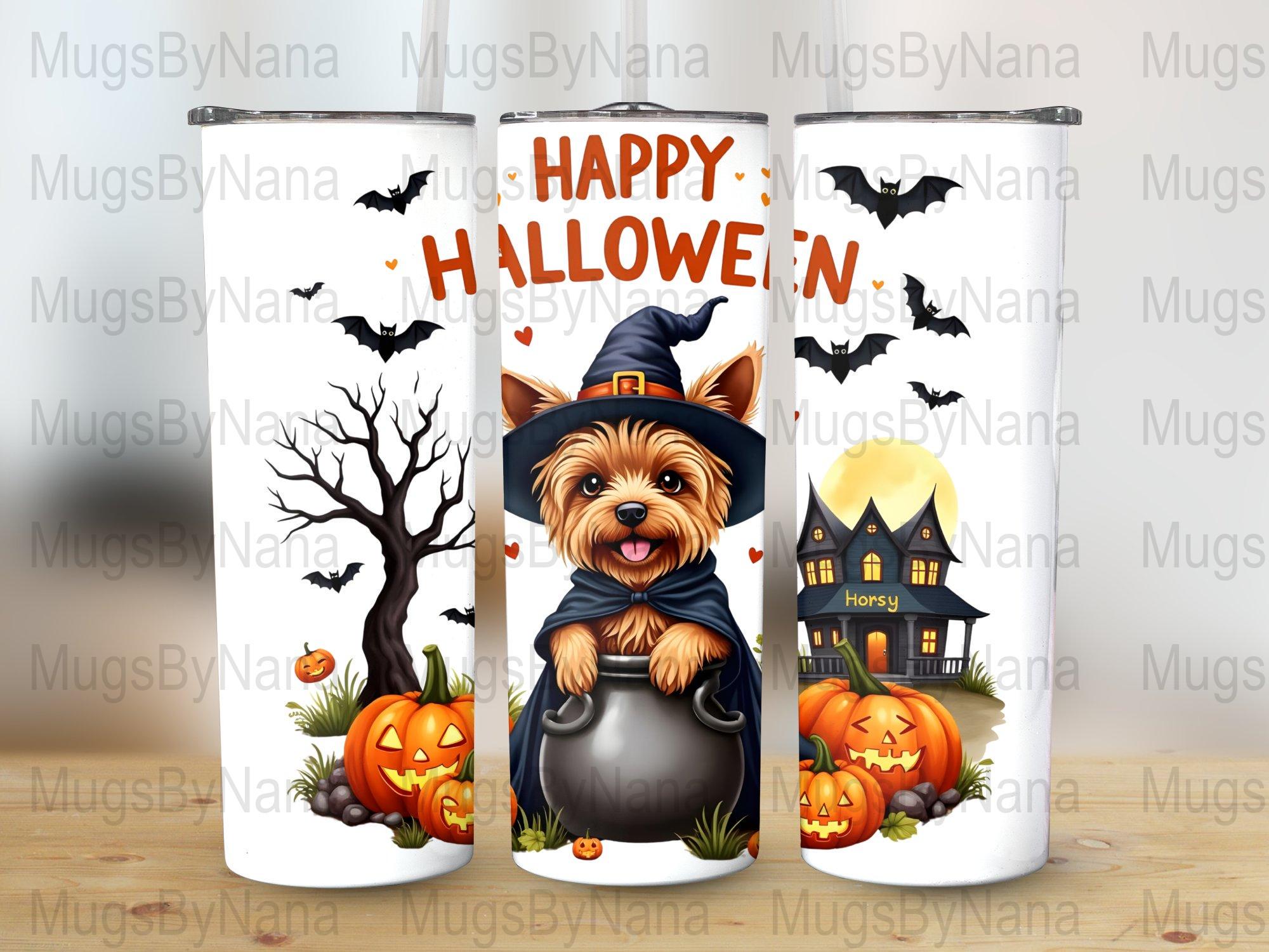 Cute Halloween Yorkie Digital Print, Halloween Digital Download, Spooky ...