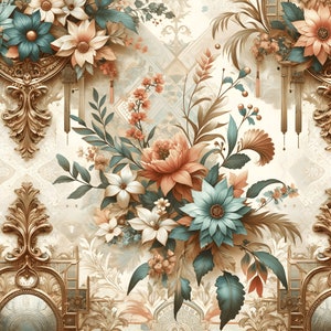 Victorian and Regency Era Inspired Digital Paper, Collage Sheets and ...