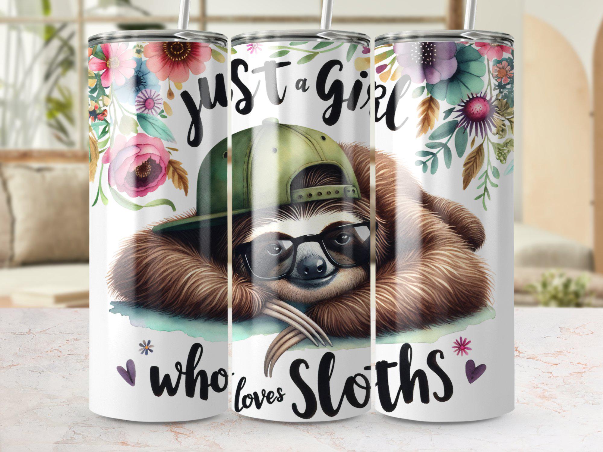 Just a Girl Who Loves Sloths Digital Digital PNG Download, Cute Sloth ...