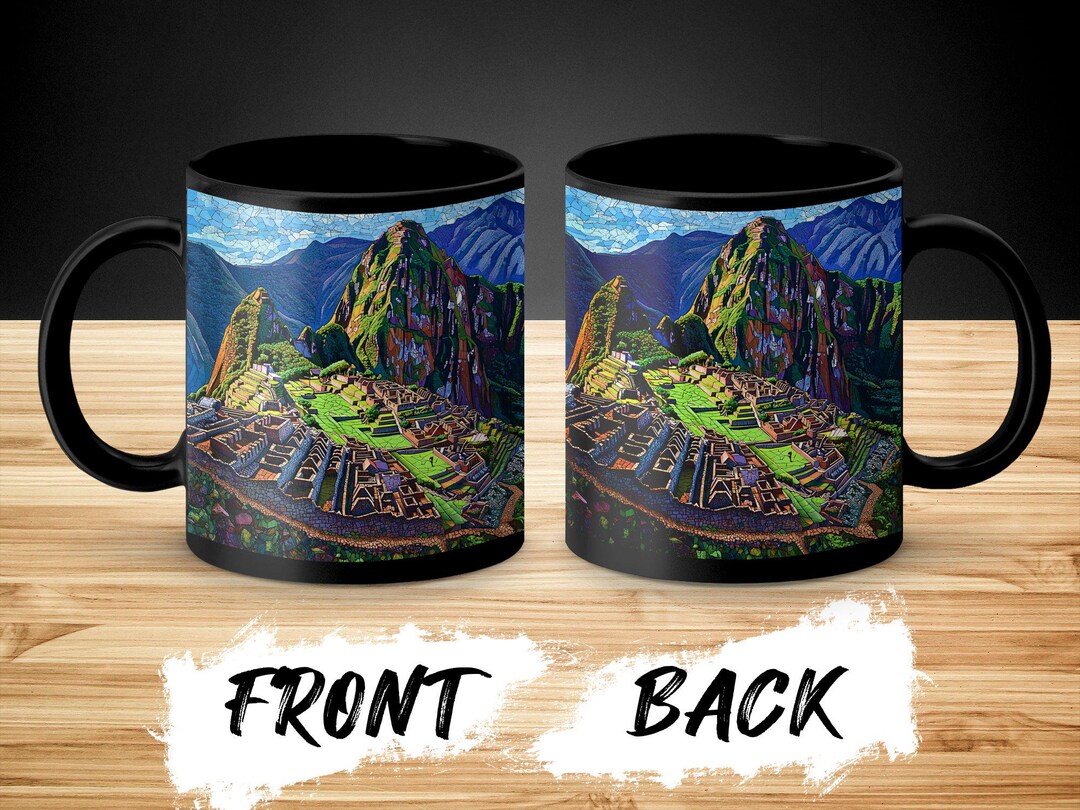Machu Picchu Mug, Colorful Peruvian Mountains Mug, Travel Souvenir Mug ...