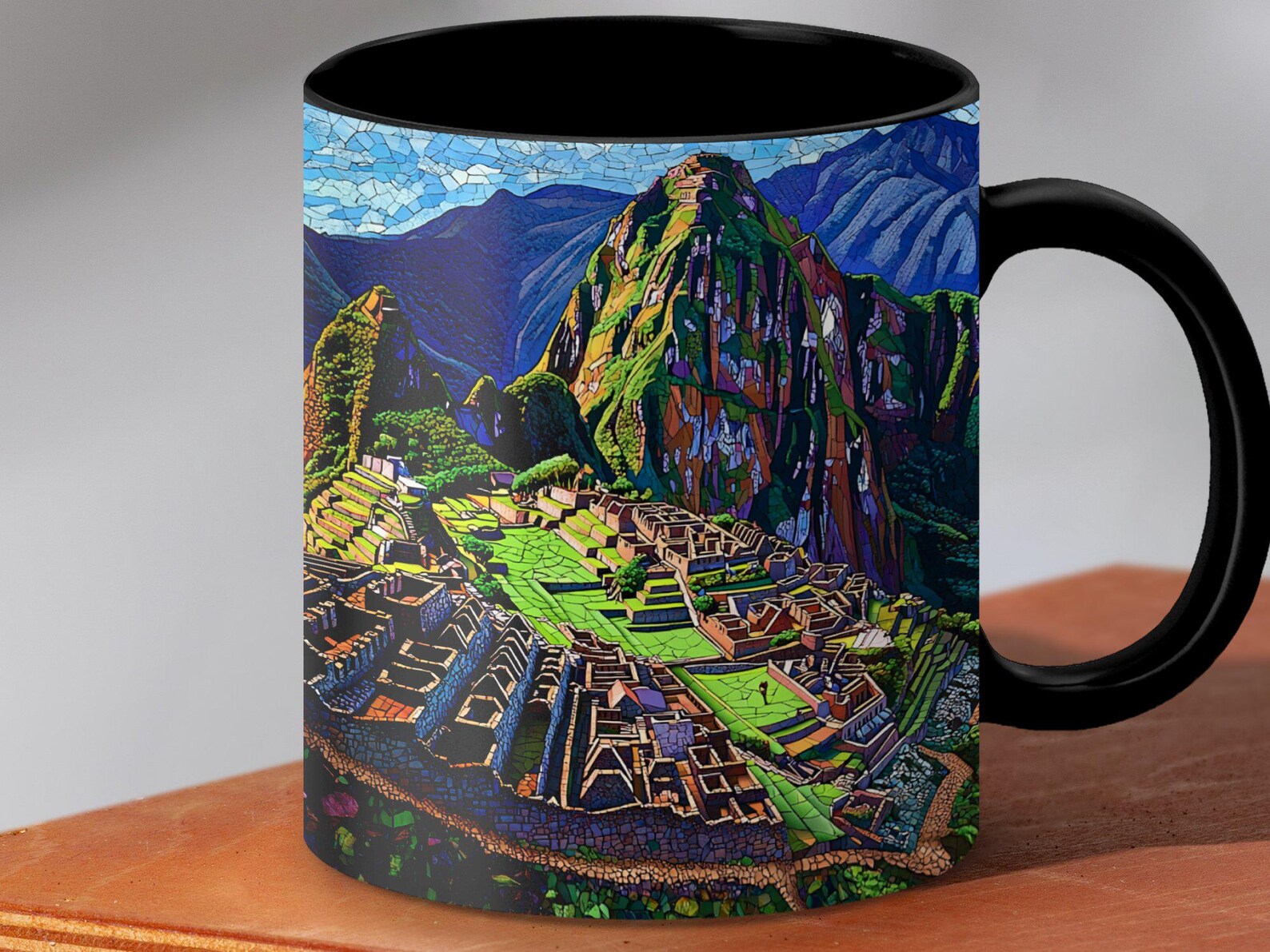 Machu Picchu Mug, Colorful Peruvian Mountains Mug, Travel Souvenir Mug ...