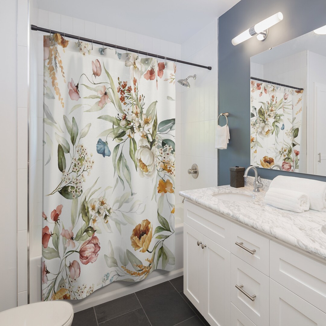 Floral Garden Shower Curtains - Etsy