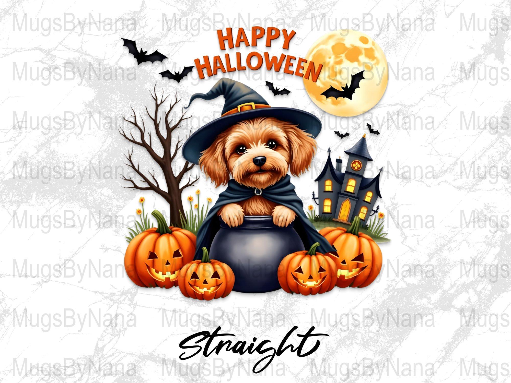 Cute Halloween Dog Art, Happy Halloween Print, Digital Download ...