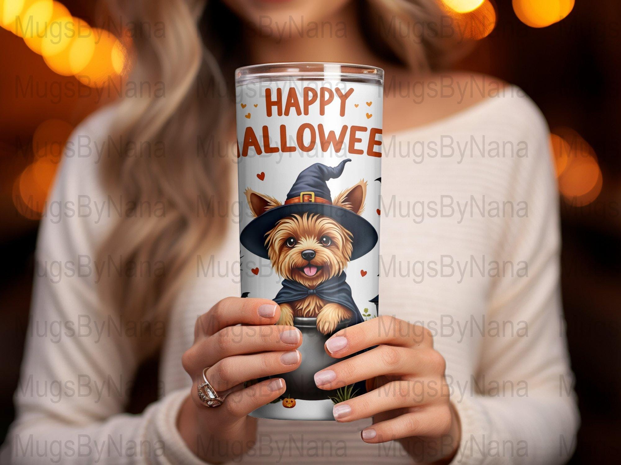 Cute Halloween Yorkie Digital Print, Halloween Digital Download, Spooky ...