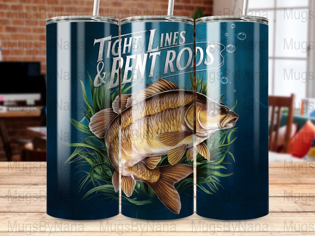 Tight Lines Bent Rods Fishing Digital Art, Fisherman Wall Art, Angler's ...