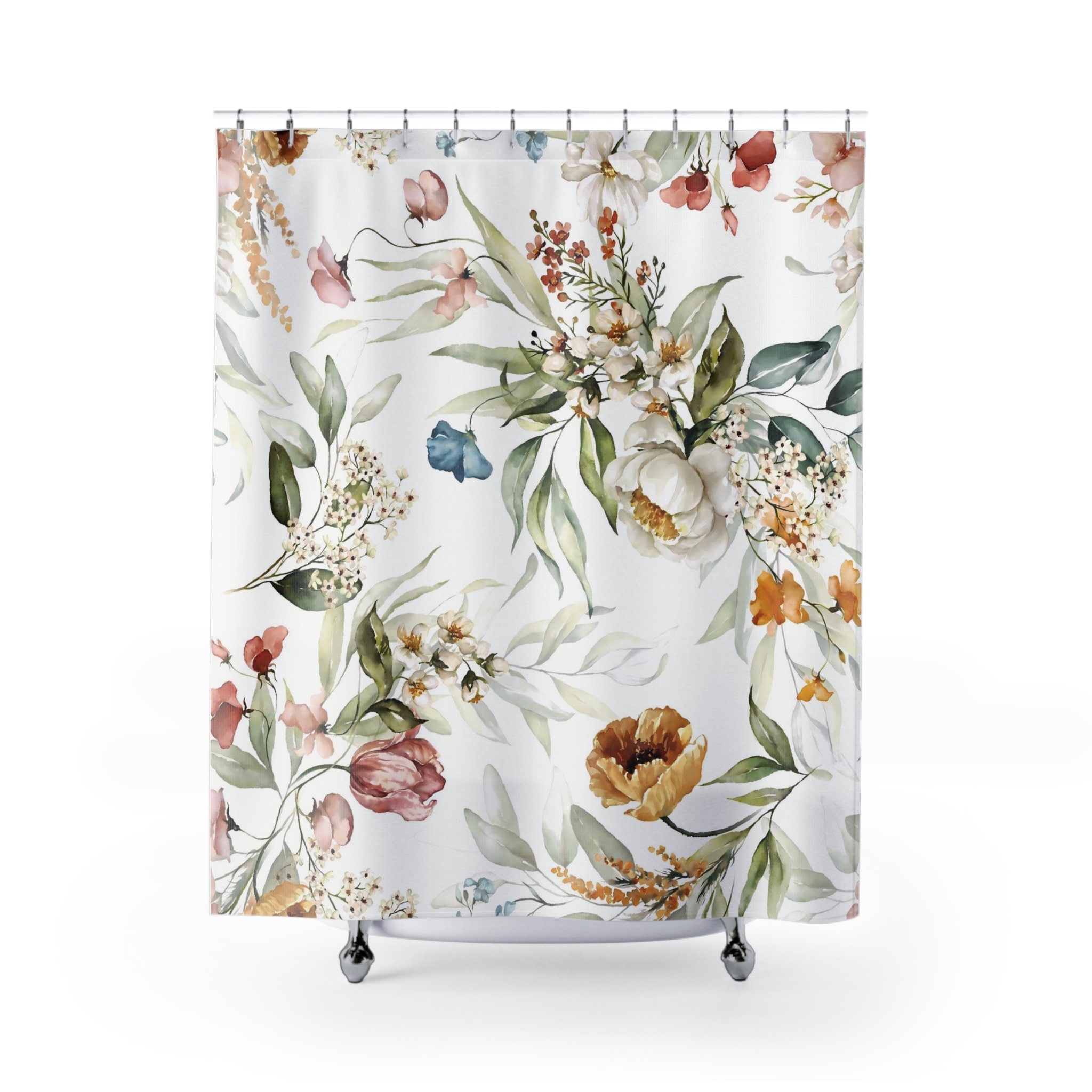 Floral Garden Shower Curtains - Etsy