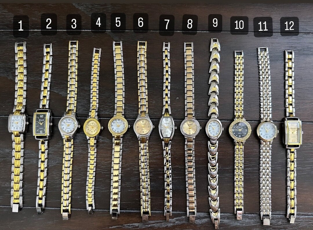 Deadstock Vintage Y2K Two Tone Silver and Gold Dainty Skinny Wrist ...