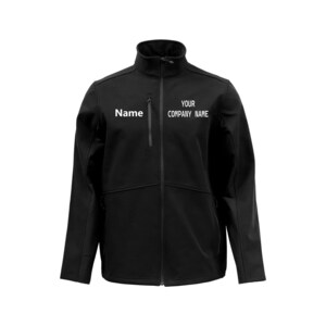 Men Softshell Jacket, Custom Embroidery Personalized Bonded Jacket ...