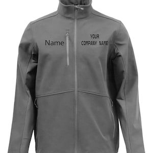 Men Softshell Jacket, Custom Embroidery Personalized Bonded Jacket ...