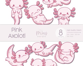 Axolotl Clip Art Cute Axolotl Blue PNG Kawaii Axolotl Image Under the ...