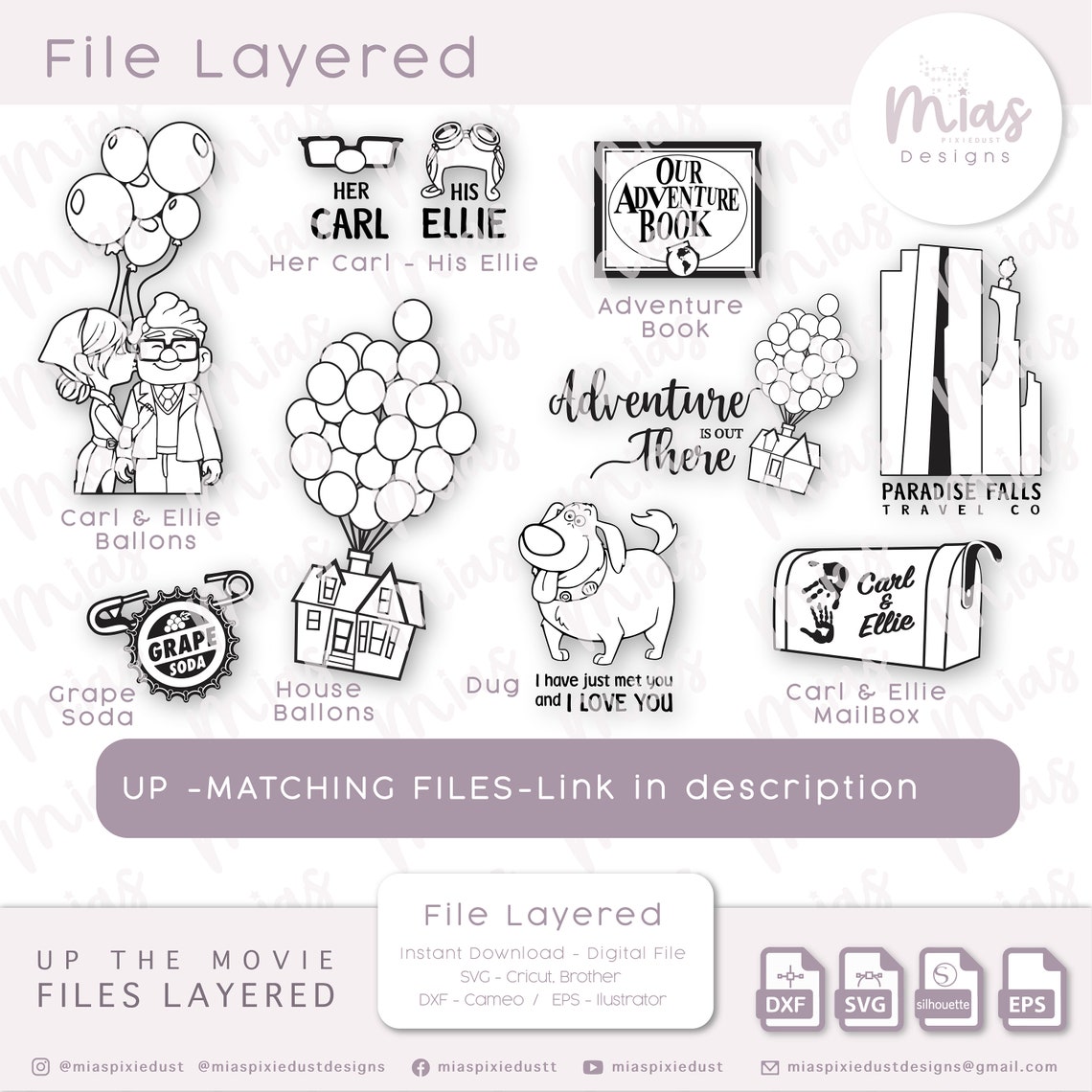 UP Dug the Dog SVG File up the Movie Dxf File for Vinyl up Dug Svg File ...