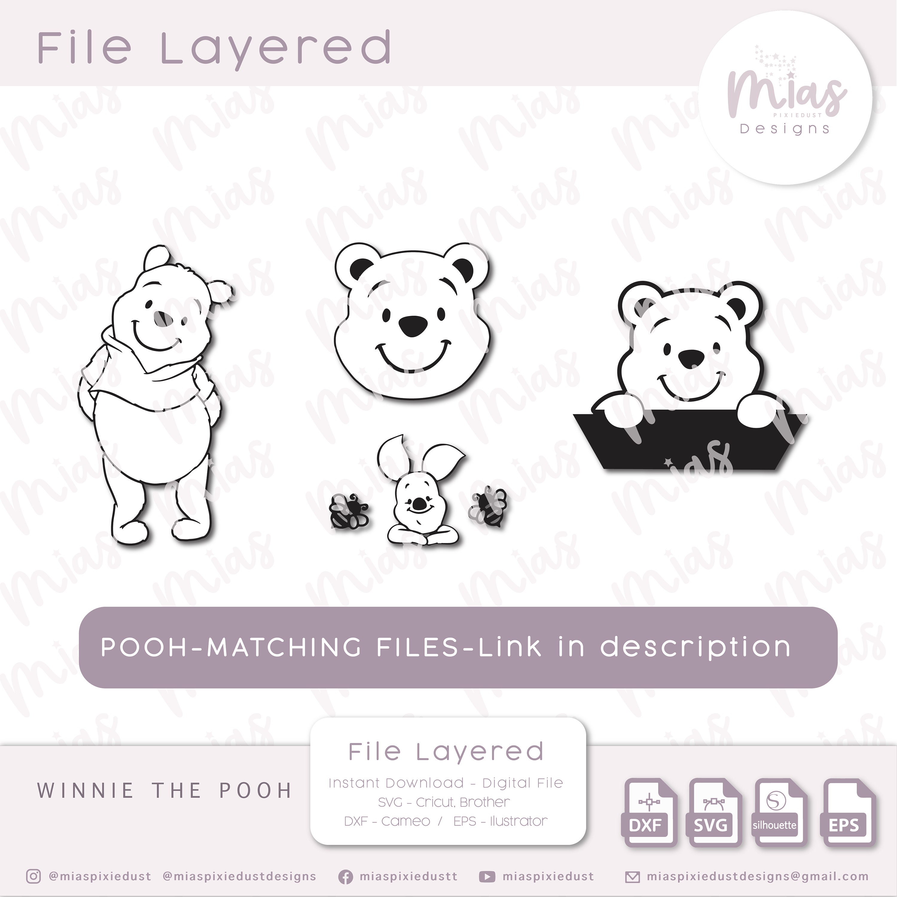 Winnie the Pooh SVG File Layered for Cricut Silhouette Pooh Svg File ...