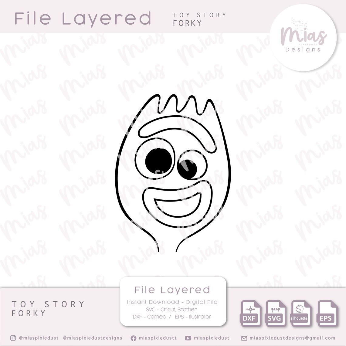 Forky Face SVG Costume Mask Forky DXF File Toy Story SVG for Party ...