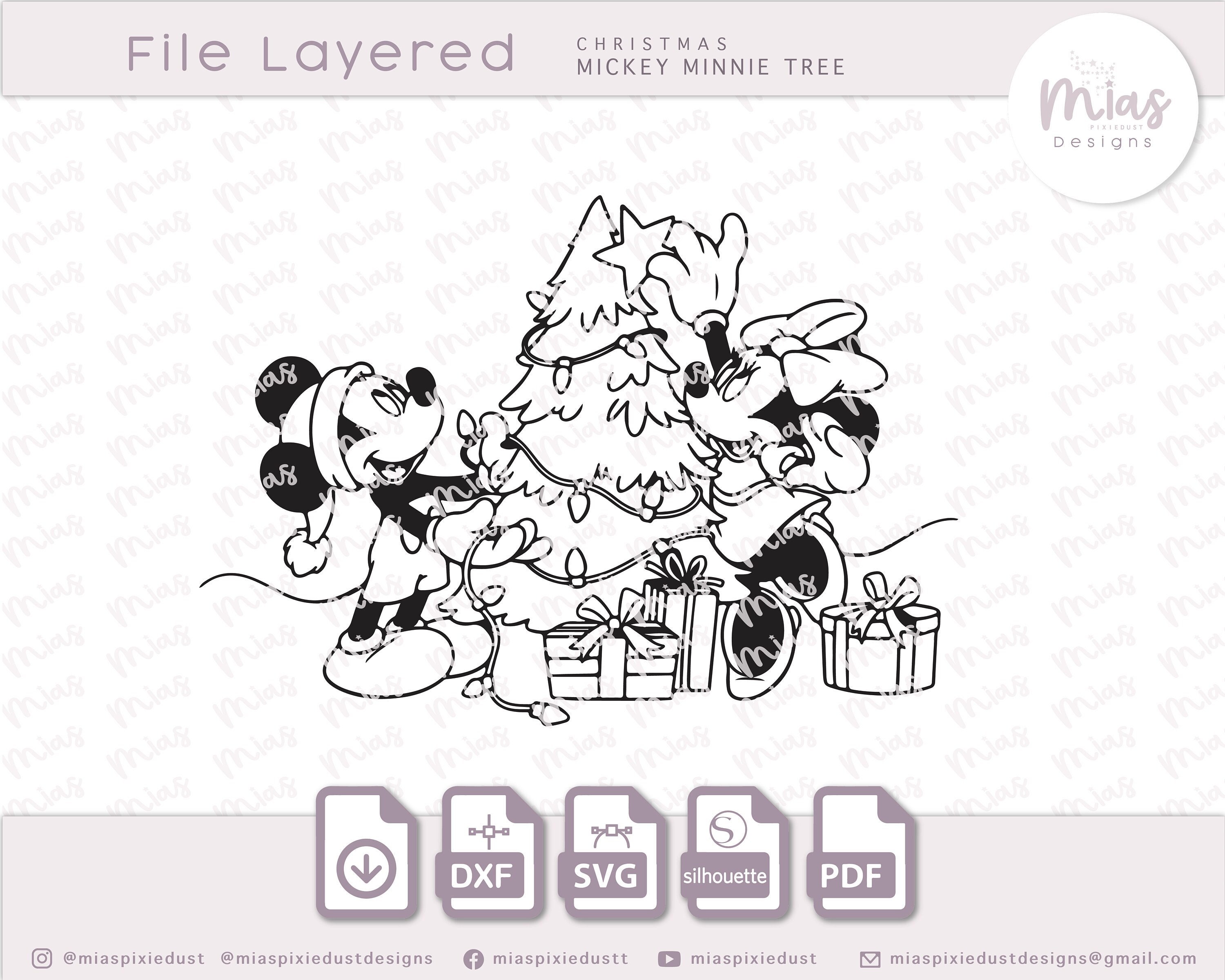 Mickey and Minnie Tree Christmas SVG Christmas Mouse and Friends PNG ...