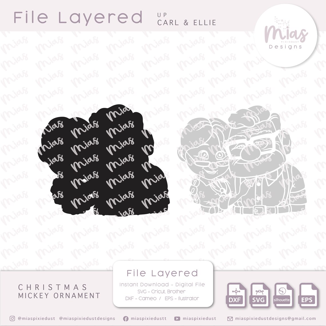 UP Elderly Carl and Ellie SVG File UP Movie Dxf File for Vinyl Carl and ...