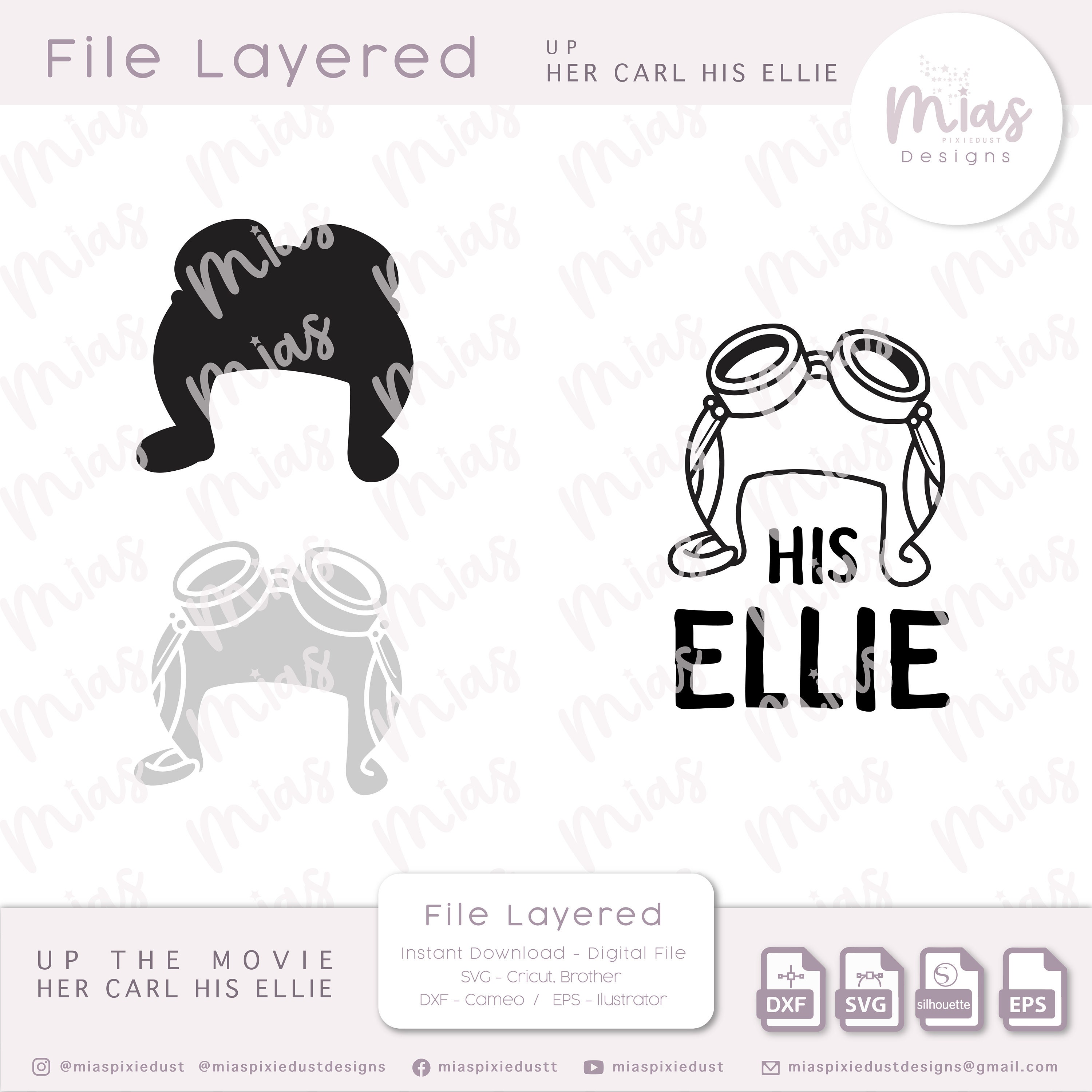UP Her Carl Svg His Ellie Svg up Vinyl Decal File Carl and Ellie up the ...