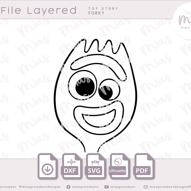 Toy Story Forky Decal - Etsy
