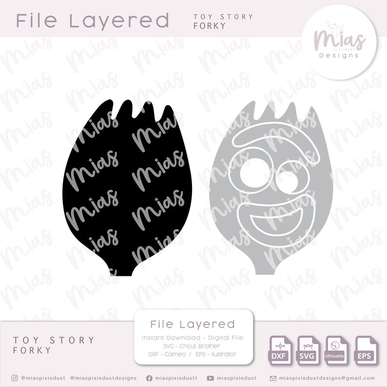 Forky Face SVG Costume Mask Forky DXF File Toy Story SVG for Party ...