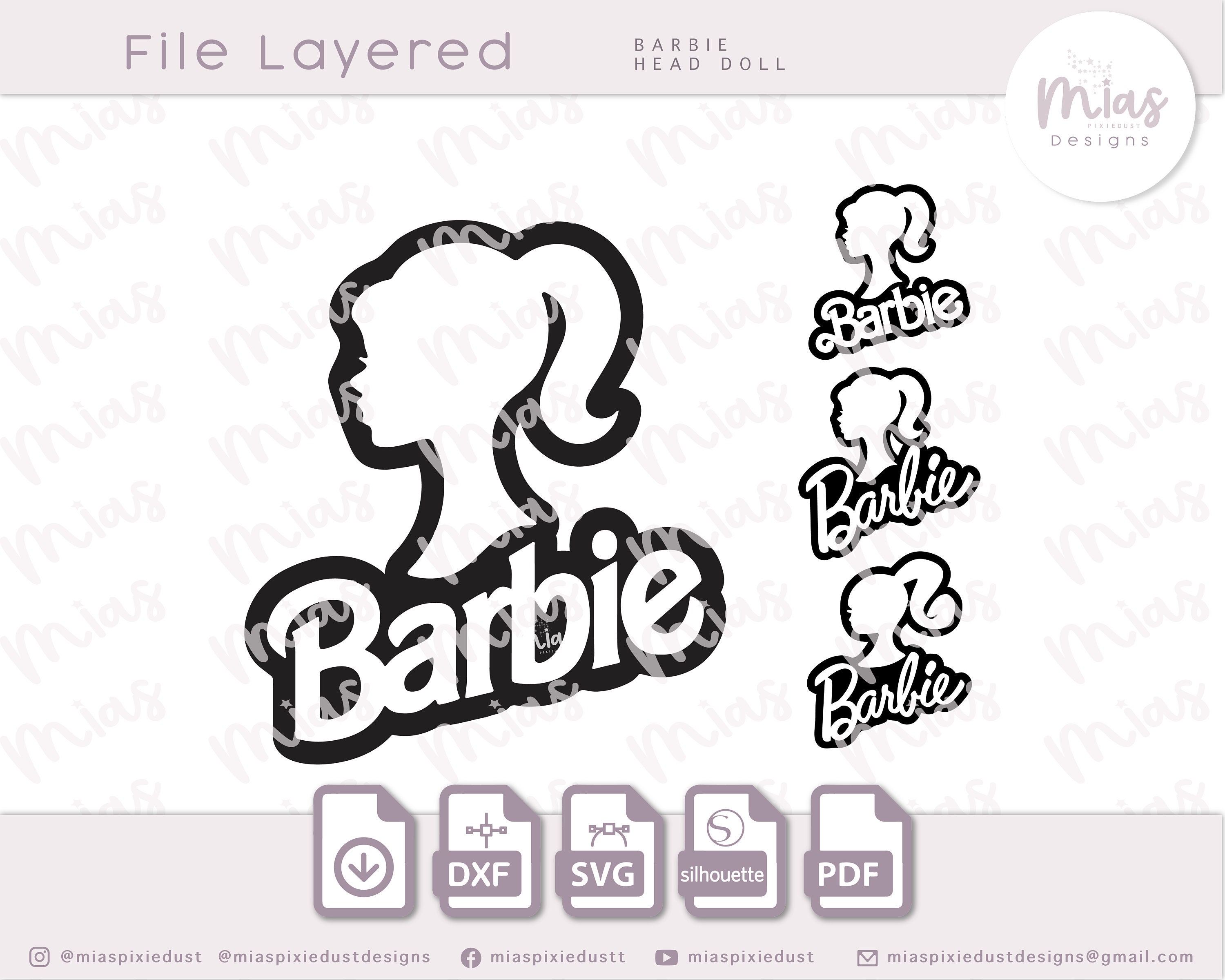 Vintage Barbie Logo Head