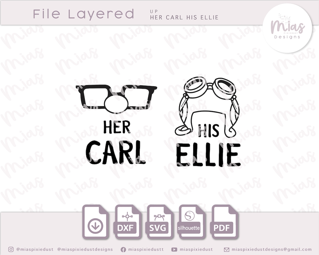 UP Her Carl Svg His Ellie Svg up Vinyl Decal File Carl and Ellie up the ...