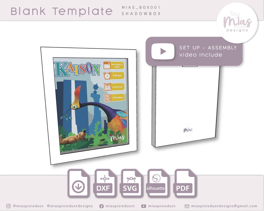 Shadow Box Frame Template Shadow Box File for Diy Frames Shadow Box Dxf ...