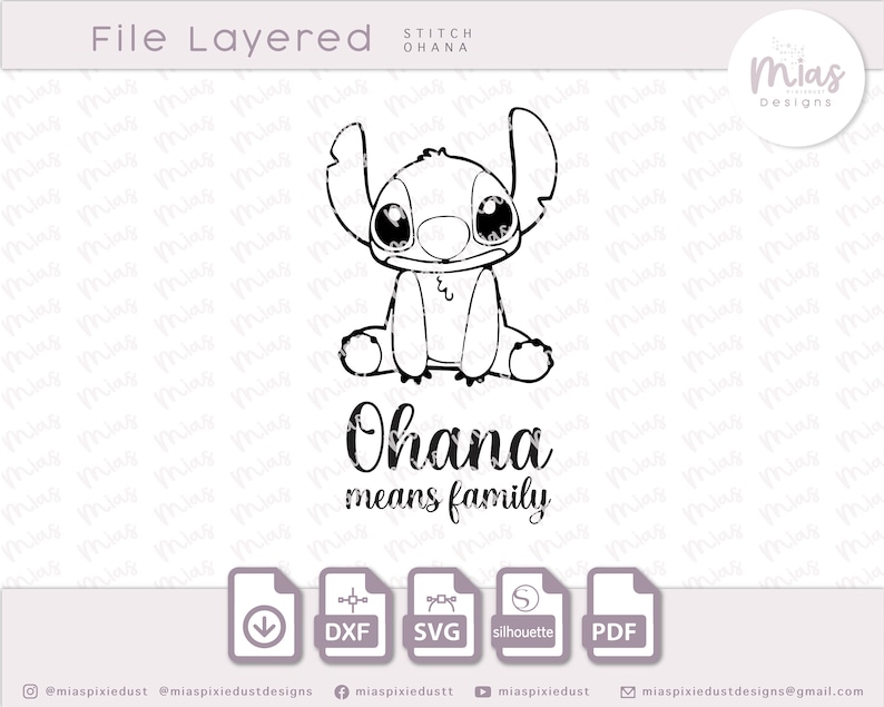 Stitch Svg Ohana Means Family Stitch Svg Vinyl Decal File Stitch Svg ...