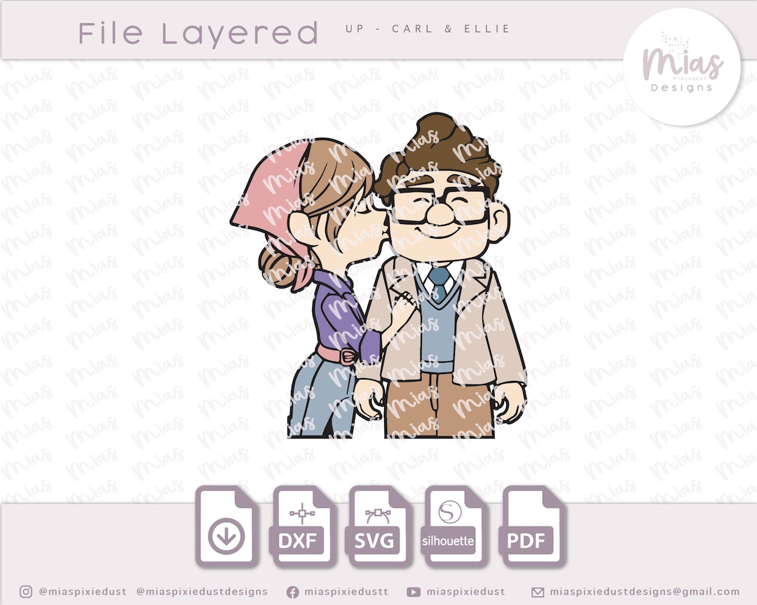 Carl and Ellie SVG up Movie Carl and Ellie PNG up Couple File for Vinyl ...