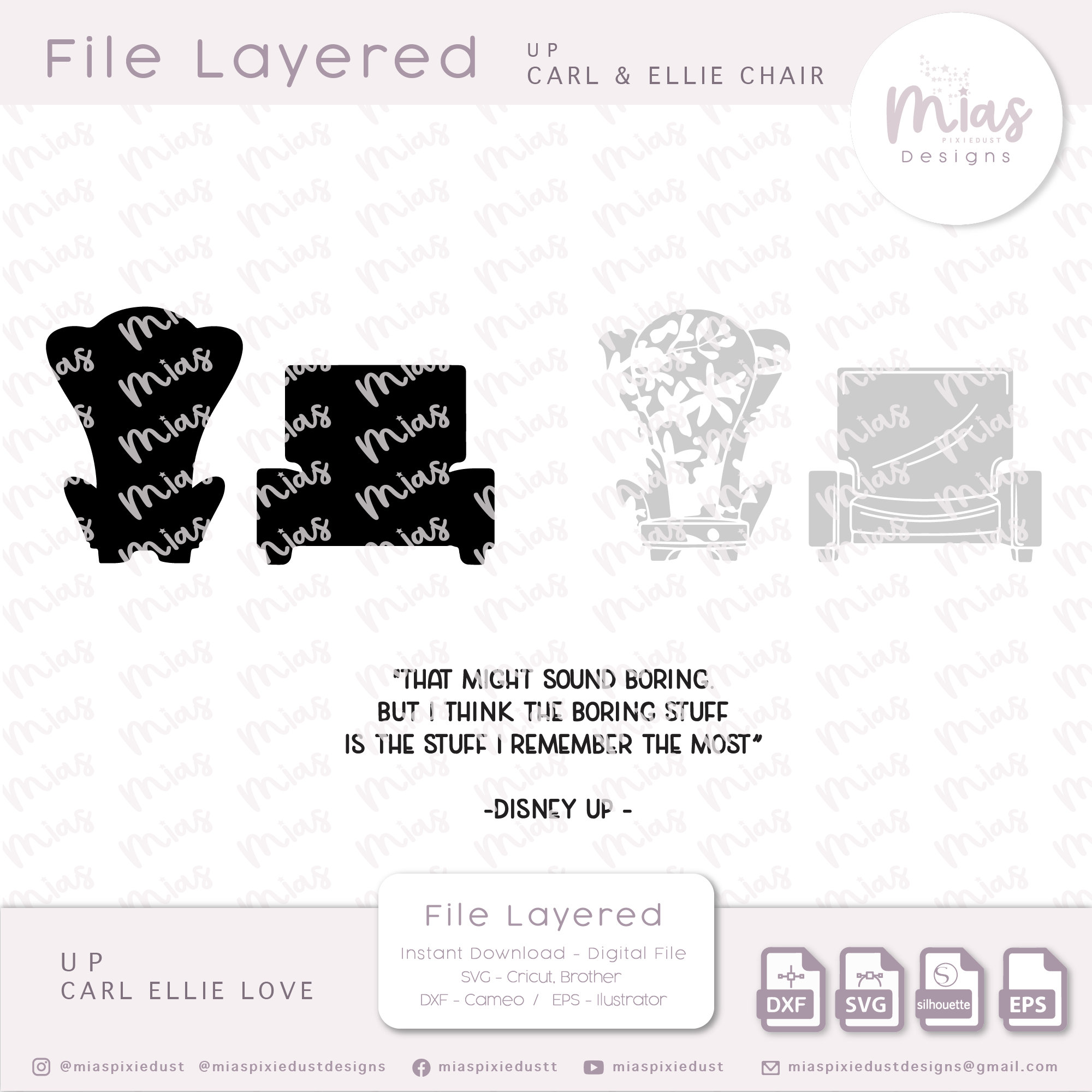 UP Chair Carl and Ellie SVG up Vinyl Decal File Carl and Ellie up the ...