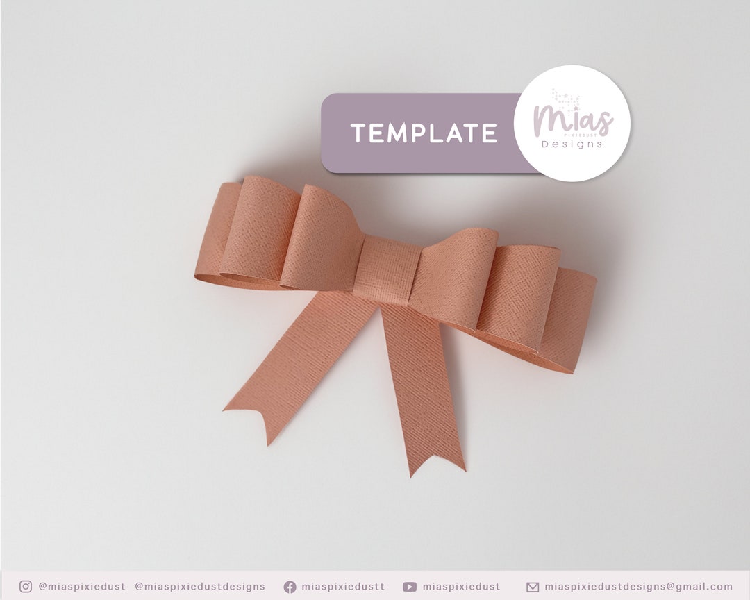 BOW 3 Layers Cut File Bow Template Dxf Svg Eps Bow Template for Cricut ...