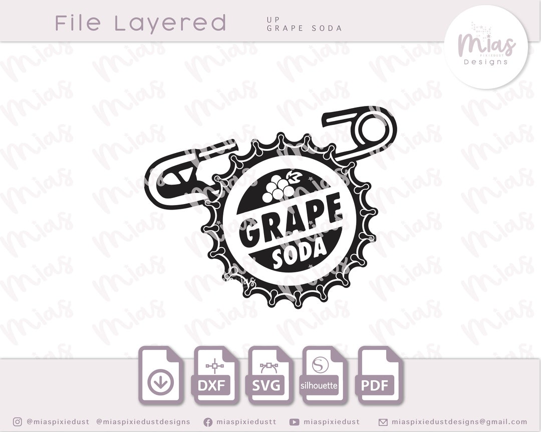 Grape Soda SVG up Movie Dxf File for Vinyl Decal Grape Soda Svg File ...
