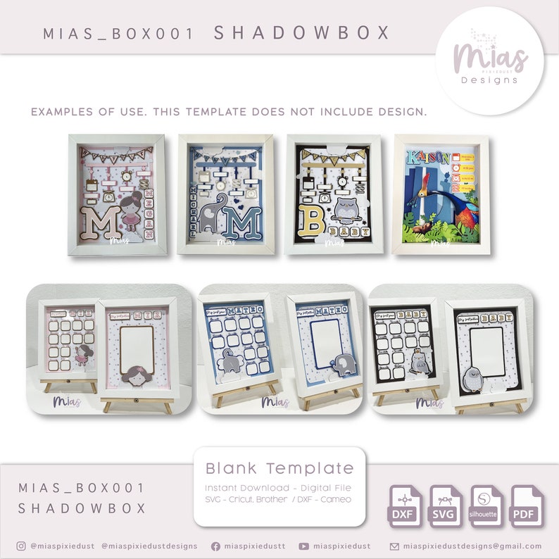 Shadow Box Frame Template Shadow Box File for Diy Frames Shadow Box Dxf ...