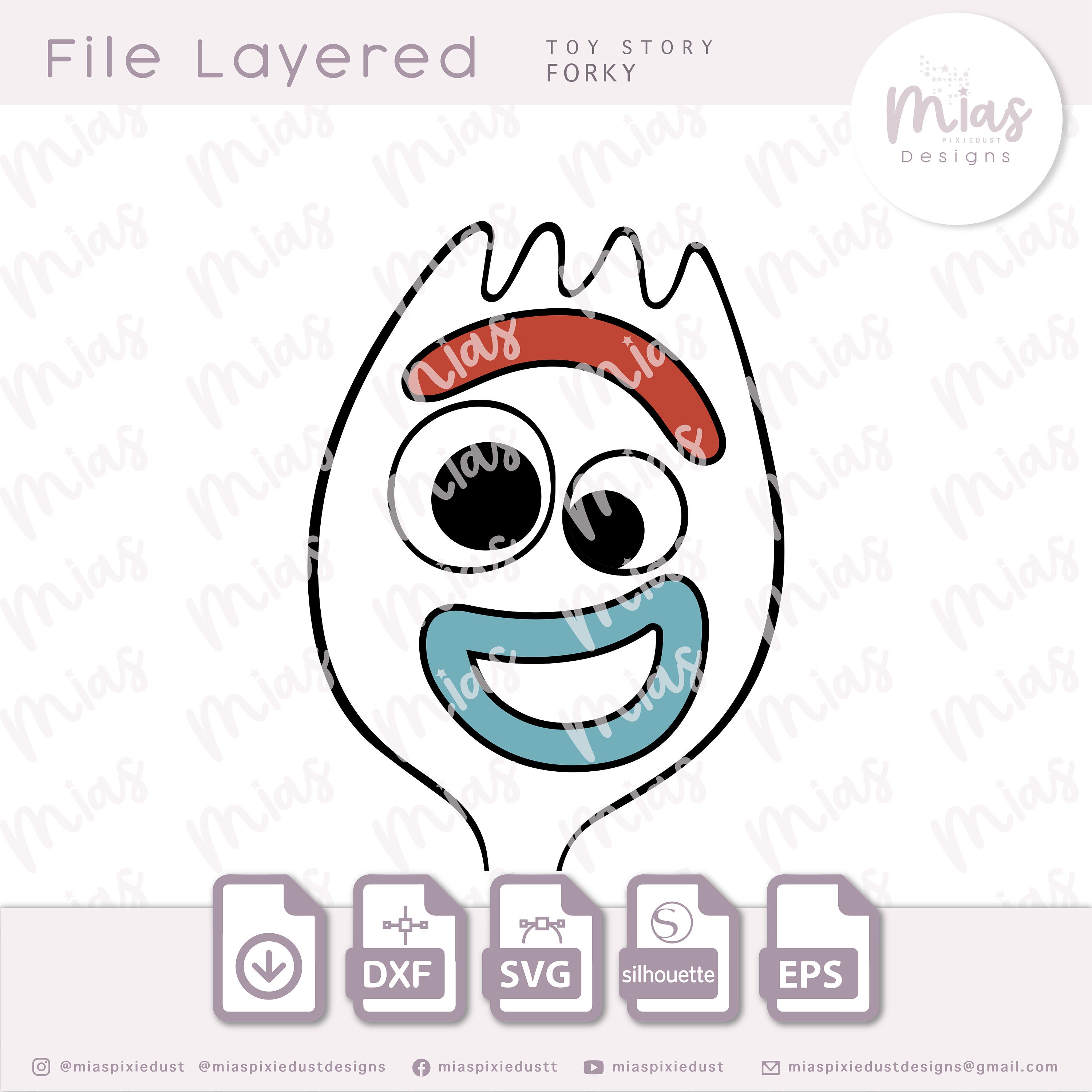 Forky Face SVG Costume Mask Forky DXF File Toy Story SVG for Party ...