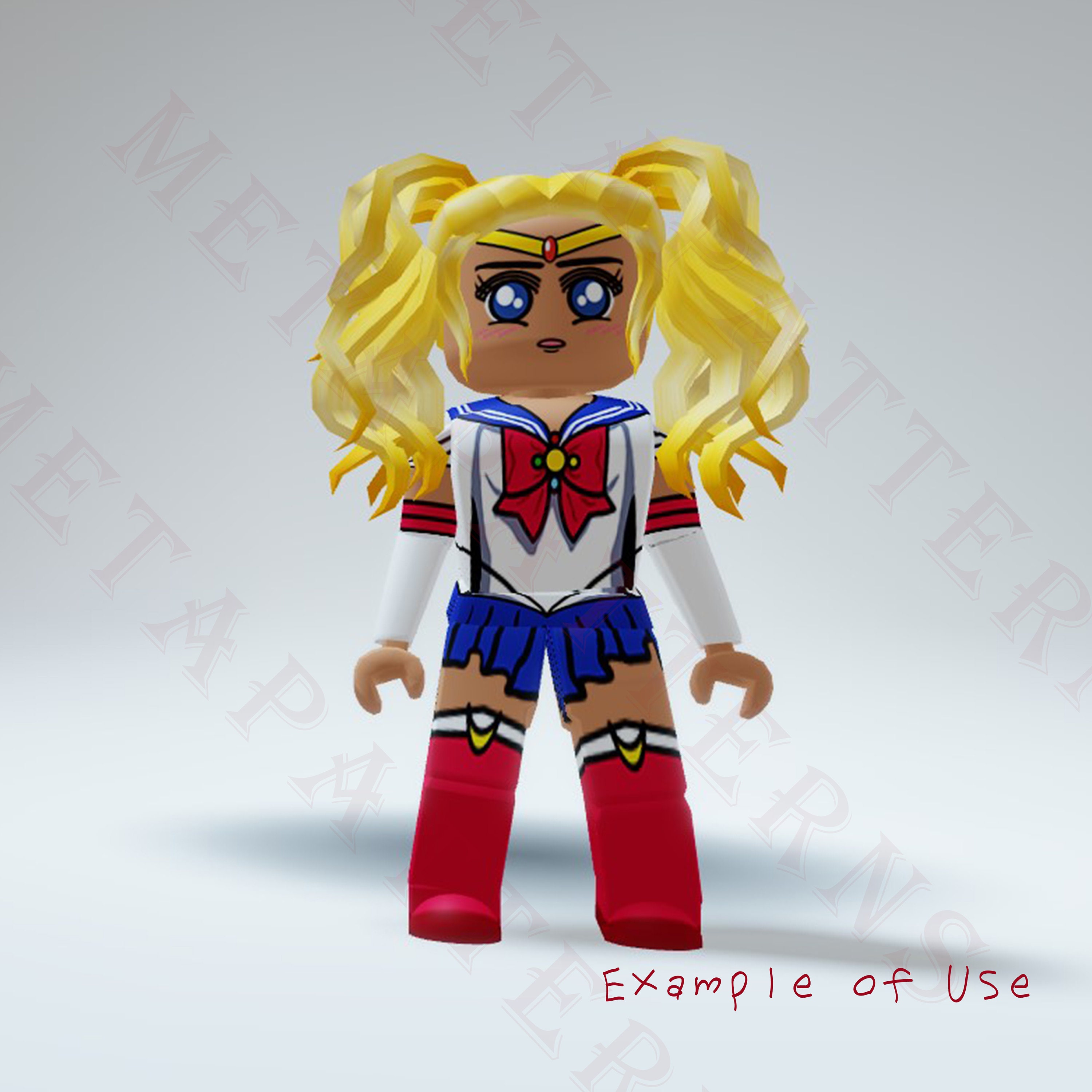ROBLOX Sailor Moon Uniform TOPS - Avatar Clothes - Digital Paper - 1 ...
