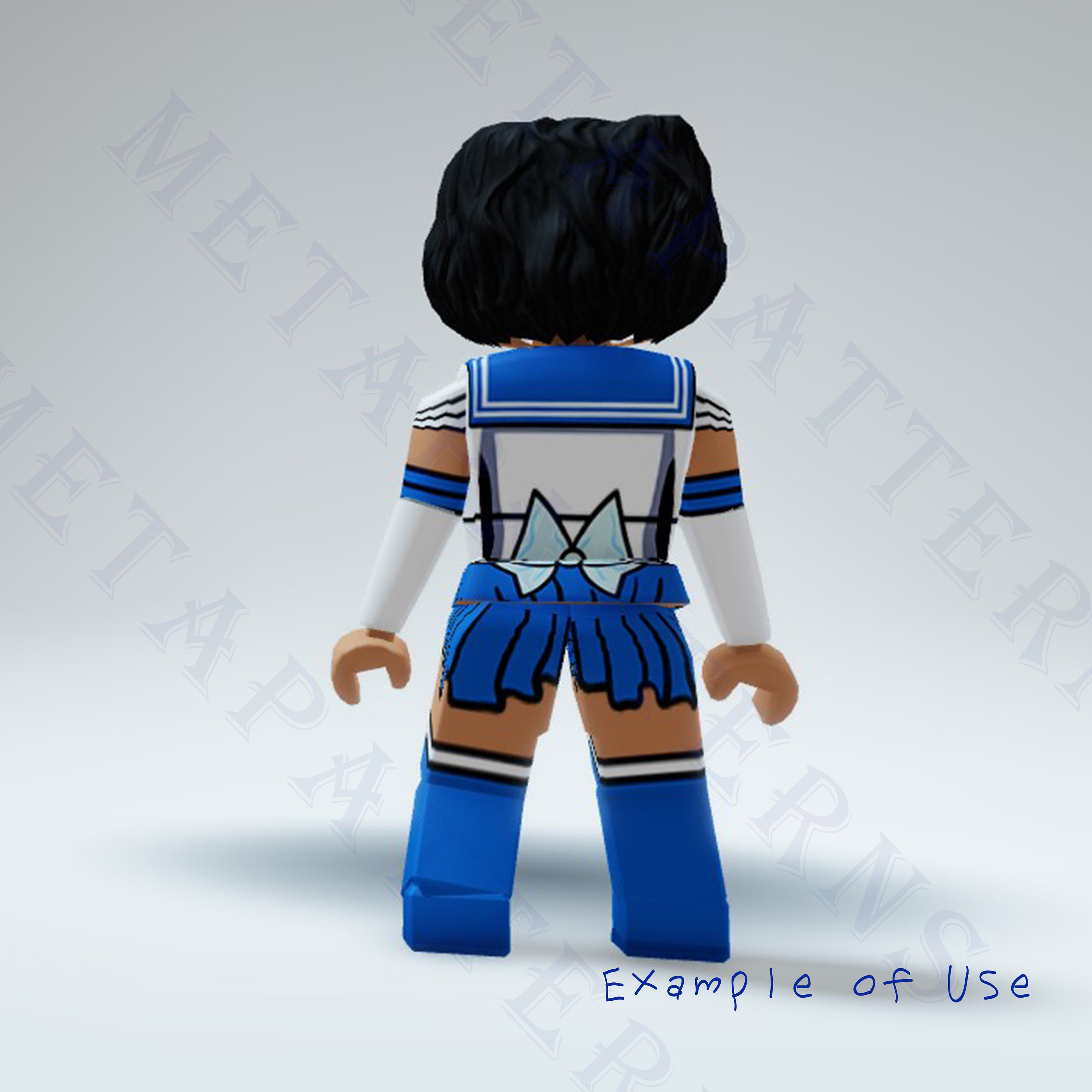 ROBLOX Sailor Mercury Uniform SKIRT & BOOTS - Avatar Clothes - Digital ...