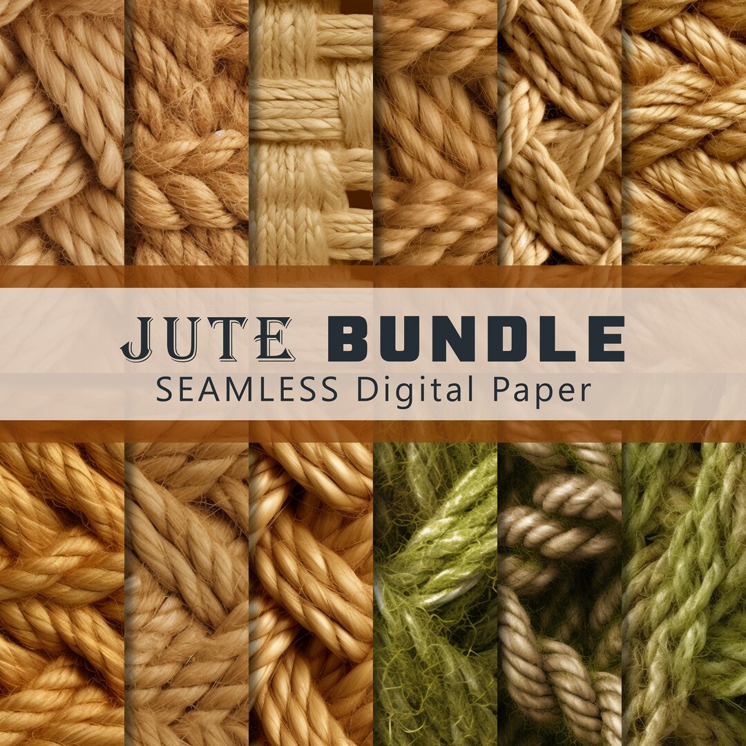 Jute Digital Paper - SEAMLESS - 12 Designs - 3600 X 3600 Pixels (37.5 ...