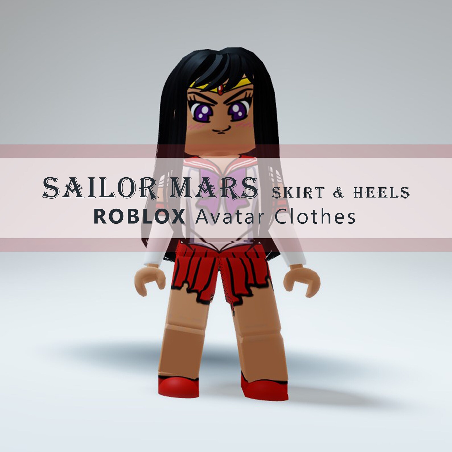 ROBLOX Sailor Mars Uniform SKIRT & HEELS - Avatar Clothes - Digital ...