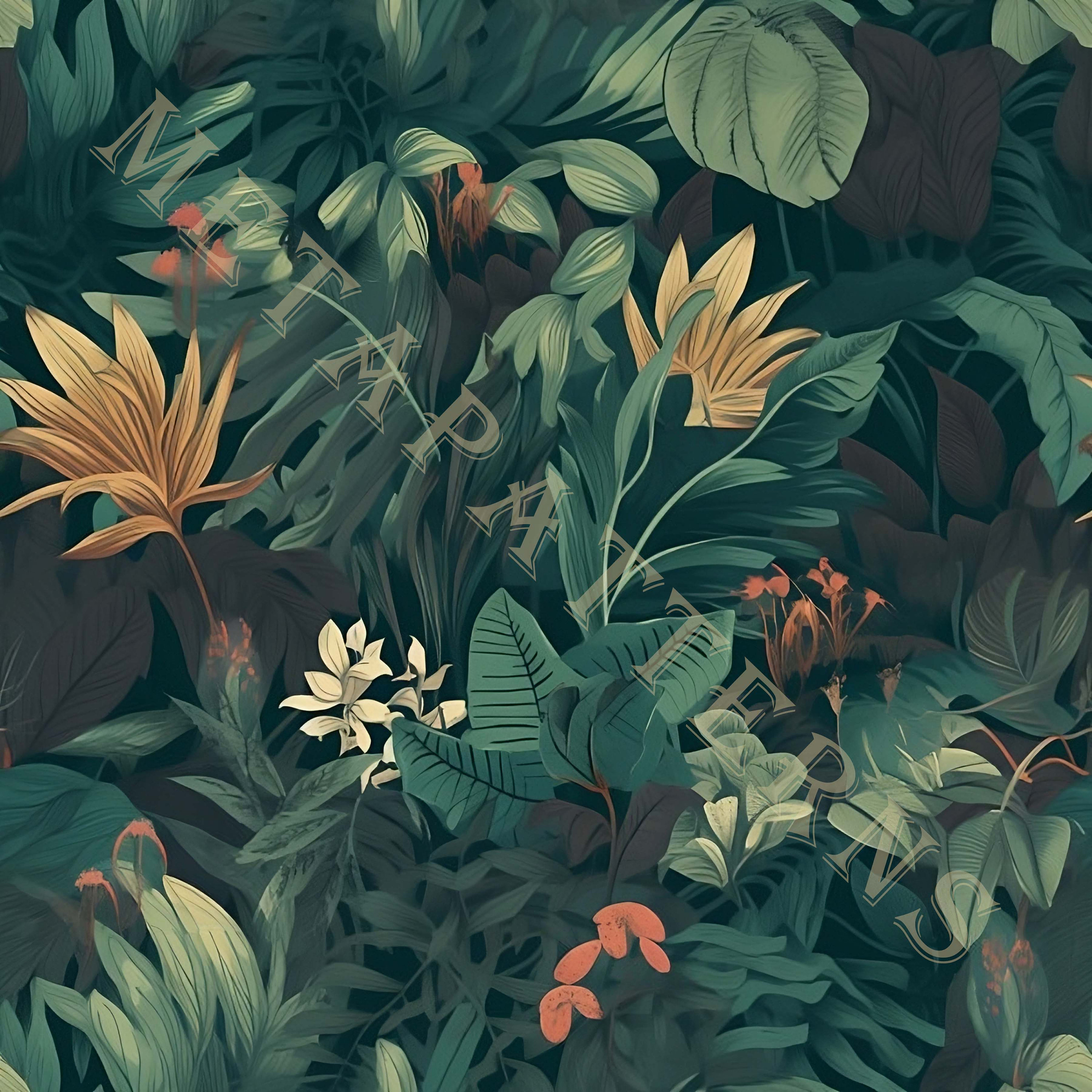 Tropical Jungle SEAMLESS Patterns - Digital Paper - 1 Design - 3600 X ...