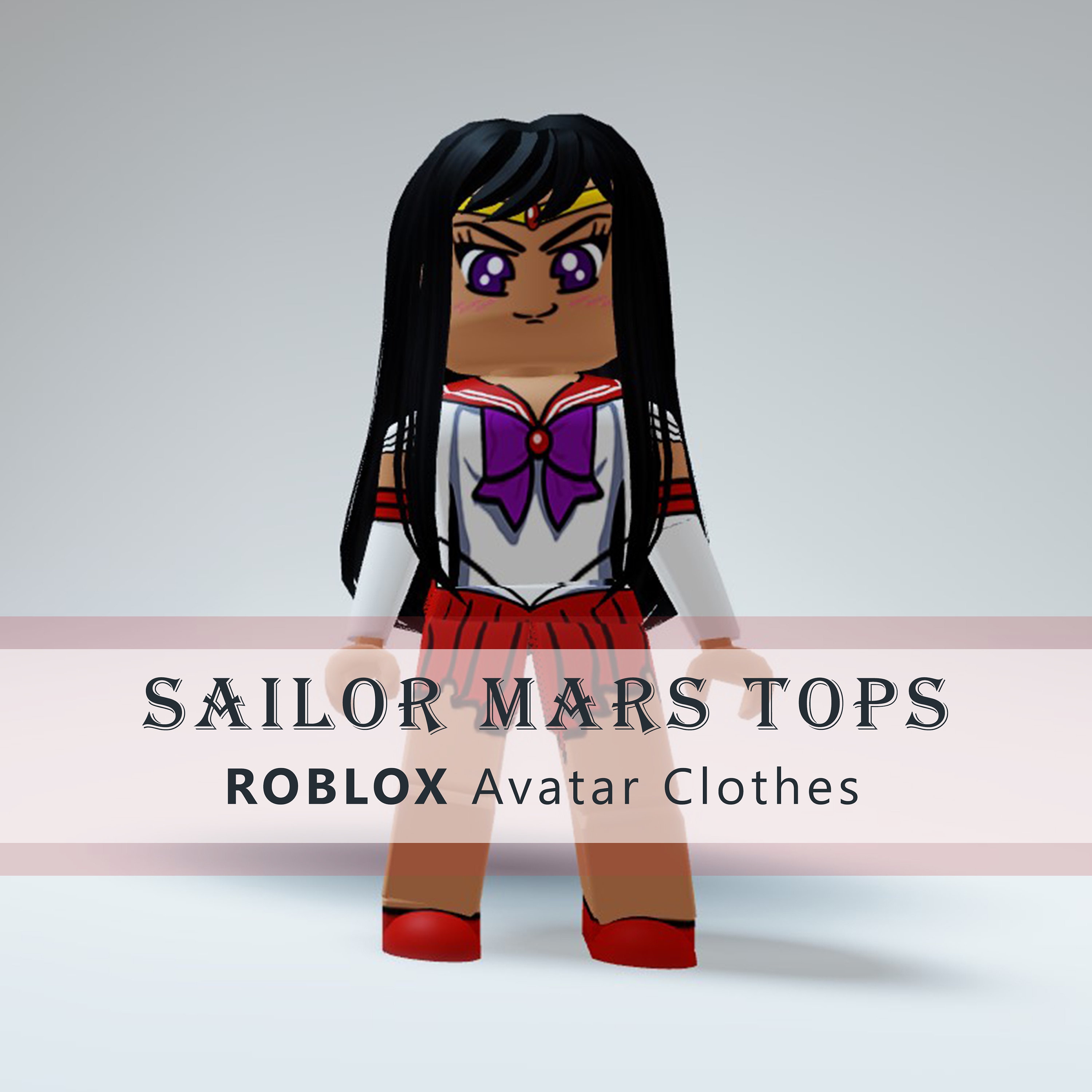 ROBLOX Sailor Mars Uniform TOPS Avatar Clothes Digital Paper 1 Design ...