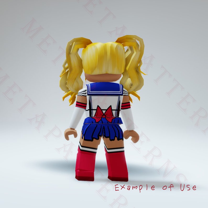 ROBLOX Sailor Moon Uniform TOPS - Avatar Clothes - Digital Paper - 1 ...