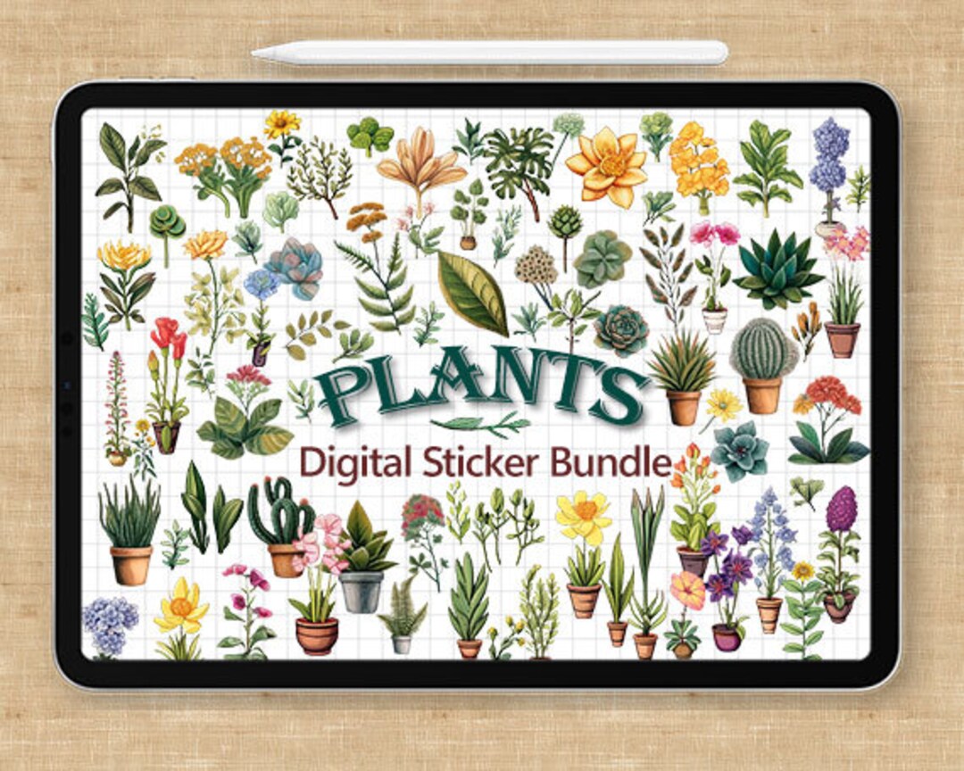PLANT 80+ Goodnotes Stickers | Digital Stickers | Hand Drawn | Pre ...