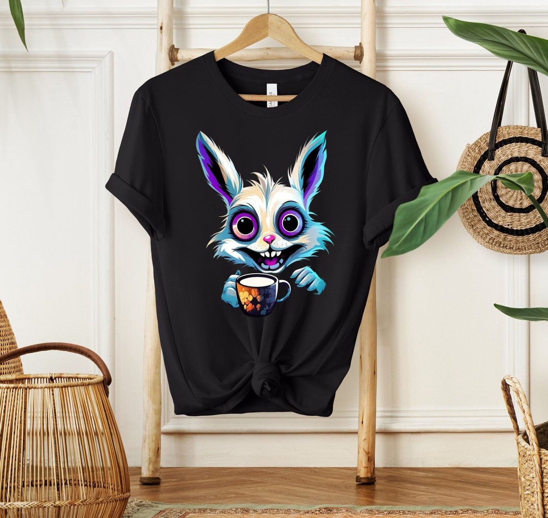 Creepy Psycho Rabbit T-shirt, Pastel Goth, Soft Goth Aesthetic, Edgy ...