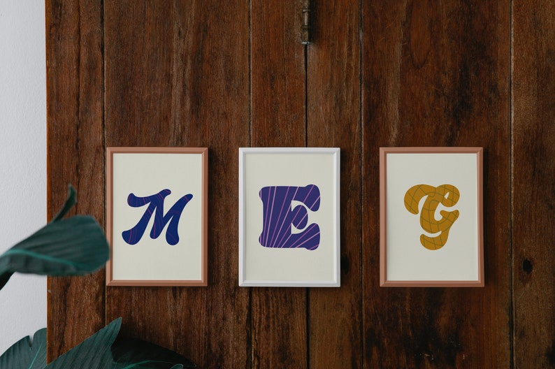 Letter M DIGITAL PRINT, Cute Alphabet Wall Art for Learning or Design ...