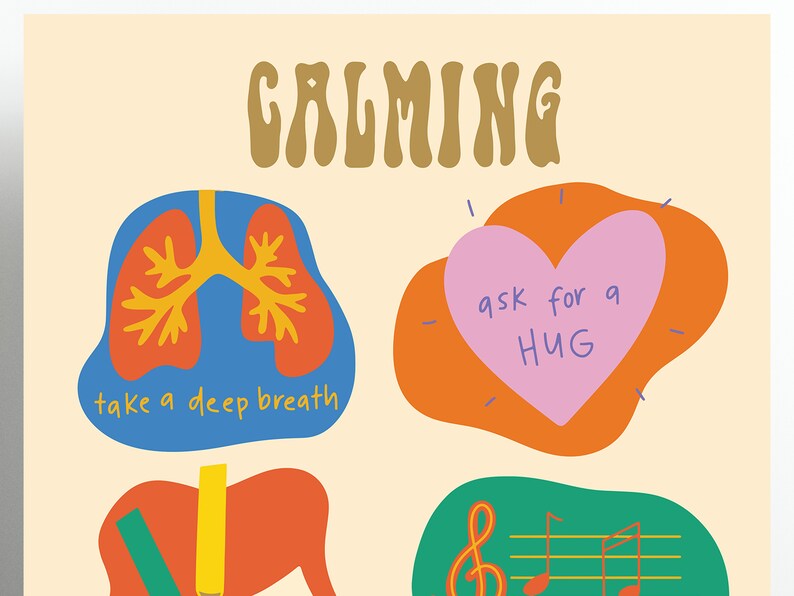 CALMING EDUCATIONAL POSTER (digital Print), Calming Poster, Wall Art ...